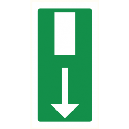 Pictogram - harde plaat PP - Redding en evacuatie - 150x300 mm ...