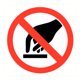 NE PAS TOUCHER - Interdiction - Autocollant (vinyle) - 300mm