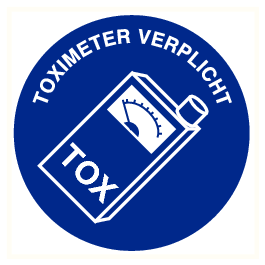 TOXIMETER + texte "TOXIMETRE OBLIGATOIRE" - Obligation - PP rigide - Ø200mm