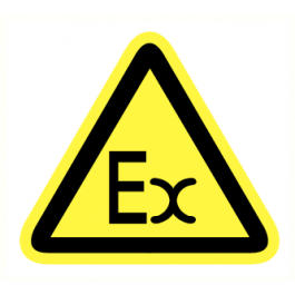 EX atmosphere explosive - Danger - Autocollant (vinyle) - 90mm